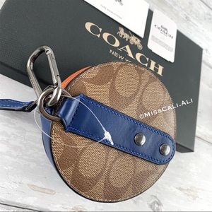 Coach | Bags | Nwt Coach Round Hybrid Signature Canvas Pouch Bag | Poshmark